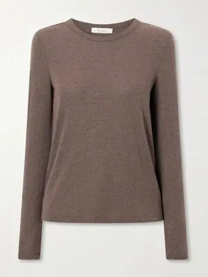 Max Mara Ribbed Jersey T-shirt - Brown