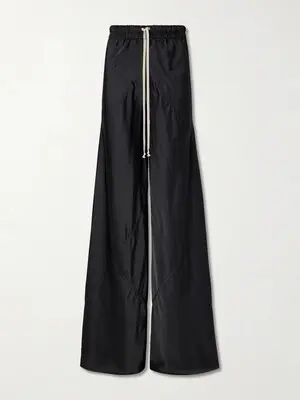 Rick Owens Charmeuse Wide-leg Drawstring Pants - Black