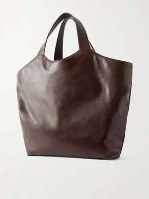 Saint Laurent Icare Maxi Cassandre-appliquéd Suede Tote