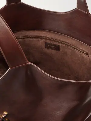 Saint Laurent Icare Maxi Suede Tote - Brown