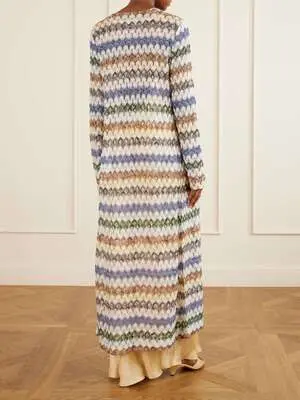 Missoni Striped Crochet-knit Cardigan