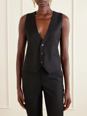 Saint Laurent Cashmere-twill Gilet