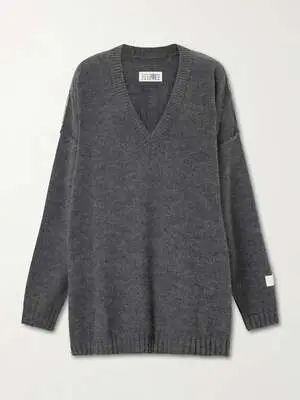 MAISON MARGIELA Oversized Wool And Alpaca-blend Sweater - Gray