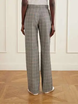 Stella McCartney Checked Wool Straight-leg Pants