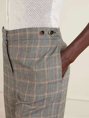 Stella McCartney Checked Wool Straight-leg Pants