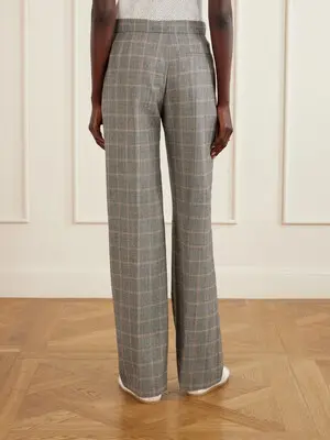 Stella McCartney Checked Wool Straight-leg Pants