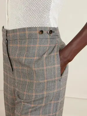 Stella McCartney Checked Wool Straight-leg Pants