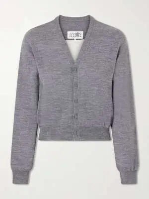 MAISON MARGIELA Wool-blend Cardigan - Gray