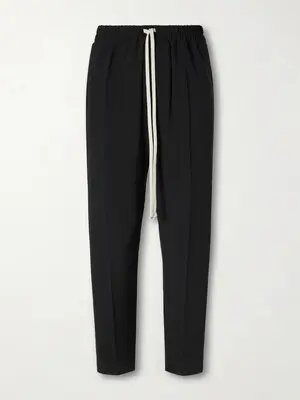 Rick Owens Astaires Cady Tapered Drawstring Pants - Black