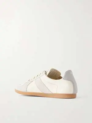 MAISON MARGIELA Replica Suede-trimmed Textured-leather Sneakers