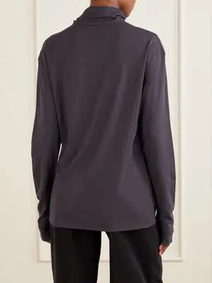 LEMAIRE Tie-detailed Cotton-jersey Blouse