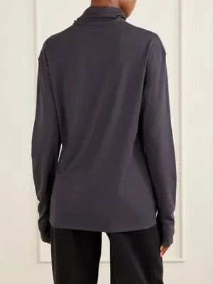 LEMAIRE Tie-detailed Cotton-jersey Blouse