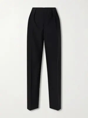 JIL SANDER Pleated Wool Straight-leg Trousers