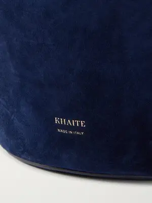 Khaite Lotus Suede Shoulder Bag - Blue
