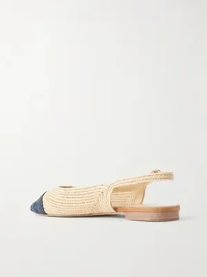 Gabriela Hearst Strength Crocheted-raffia Ballet Flats - Neutrals
