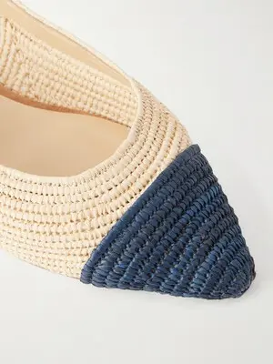 Gabriela Hearst Strength Crocheted-raffia Ballet Flats - Neutrals