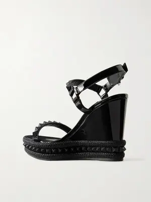 CHRISTIAN LOUBOUTIN Pyraclou 110 Studded Leather Wedge Sandals