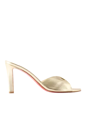 CHRISTIAN LOUBOUTIN Metallic Leather Fanny 85 Sandals - Gold
