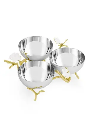 Michael Aram Butterfly Ginkgo Triple Bowl