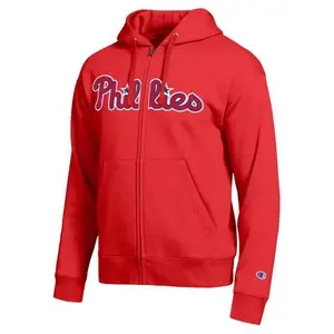 Champion Philadelphia Phillies All-star Wordmark Full-zip Hoodie - Red