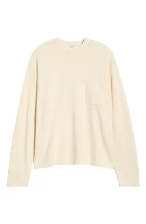 KROST Oversize Crepe Knit Cotton Blend Crewneck Sweater