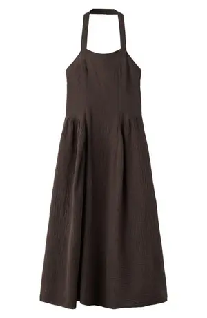 Mango Double Gazue Halter Maxi Dress