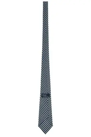 Polo Ralph Lauren Micro Gingham Vintage Neck Tie In Blue
