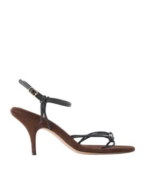 Chloé Matilda Leather And Suede Sandals - Black