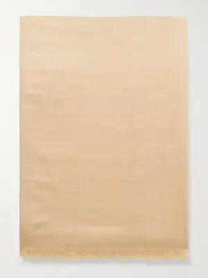 Brunello Cucinelli Karakorum Cashmere And Silk-blend Scarf - Neutrals