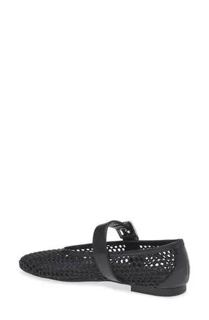 TONY BIANCO Carla Mary Jane Flat - Black Braid