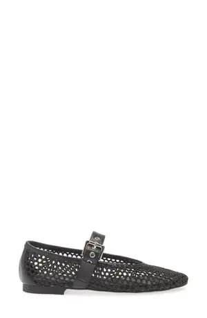 TONY BIANCO Carla Mary Jane Flat - Black Braid