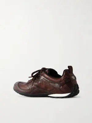 Balenciaga Radar Gradient Lines Leather Sneakers
