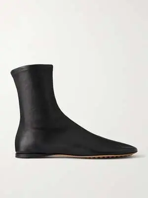 Bottega Veneta Cherry Leather Ankle Boots