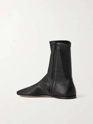 Bottega Veneta Cherry Leather Ankle Boots