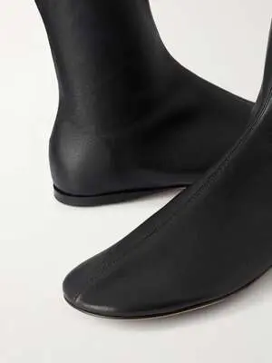 Bottega Veneta Cherry Leather Ankle Boots
