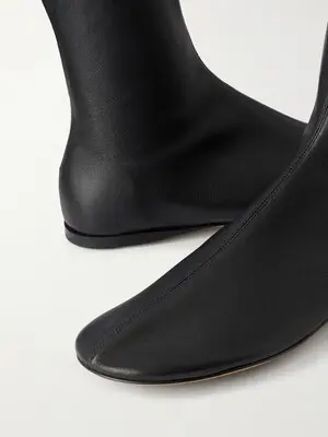 Bottega Veneta Cherry Leather Ankle Boots