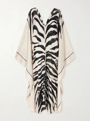 ANDRES OTALORA Zawadi Del Sol Printed Satin Maxi Dress - Multi
