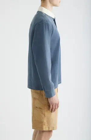 CORRIDOR Solid Cotton Rugby Shirt