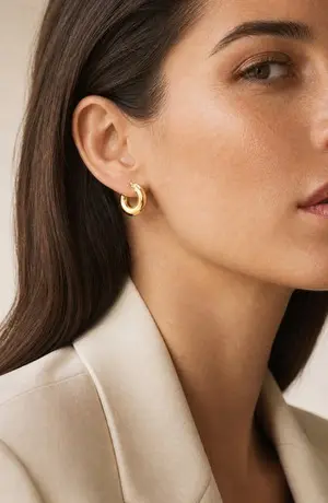 Argento Vivo Chunky Tube Hoop Earrings
