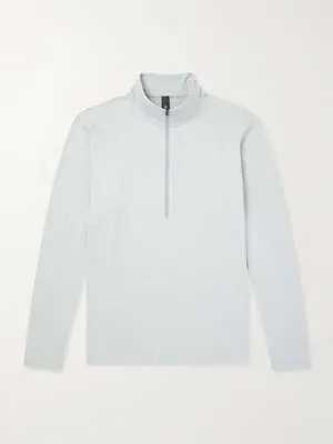Lululemon Slim-fit Stretch Recycled-jersey Half-zip Top - Gray