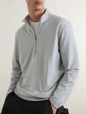 Lululemon Slim-fit Stretch Recycled-jersey Half-zip Top