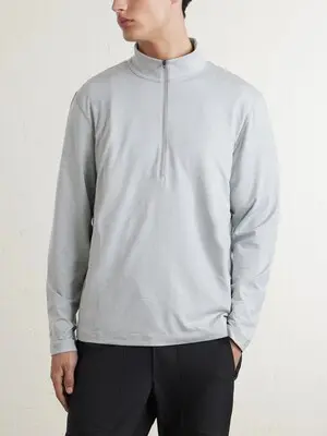 Lululemon Slim-fit Stretch Recycled-jersey Half-zip Top