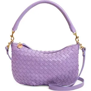 Clare V. Petit Moyen Woven Leather Messenger Bag - Jacaranda