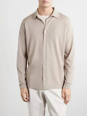 LARDINI Virgin Wool Polo Shirt