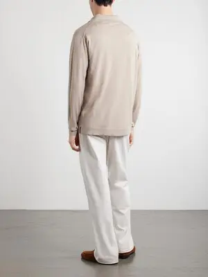 LARDINI Virgin Wool Polo Shirt