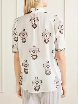 Alix Of Bohemia Winnie Java Cactus Printed Cotton-voile Shirt