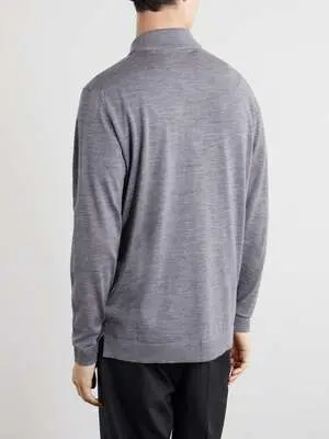 LARDINI Virgin Wool Polo Shirt