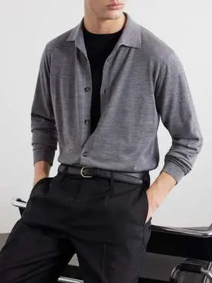LARDINI Virgin Wool Polo Shirt