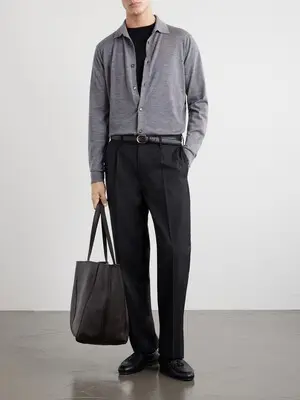 LARDINI Virgin Wool Polo Shirt