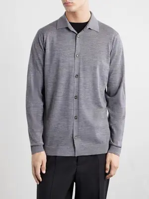 LARDINI Virgin Wool Polo Shirt